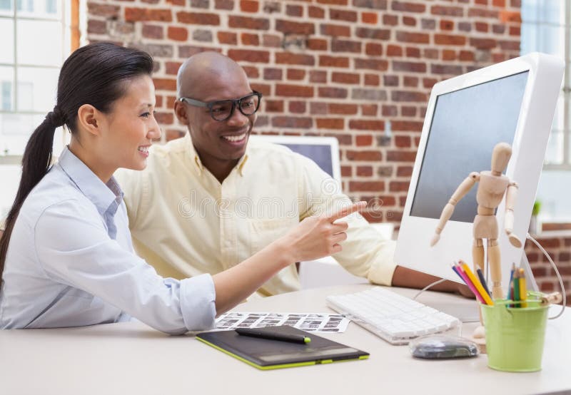 Creative Business Partners Working Together Stock Photo - Image of ...