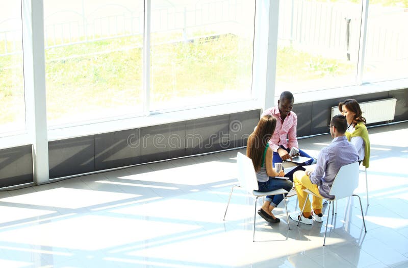 Creative Business People Meeting in Circle Stock Image - Image of ...