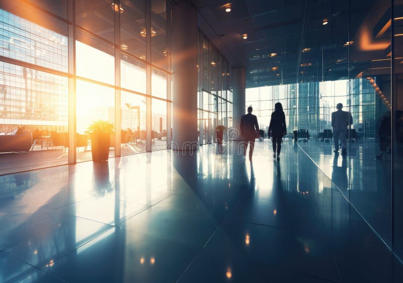 Creative Business People in Modern Office Golden Time Bokeh Stock ...