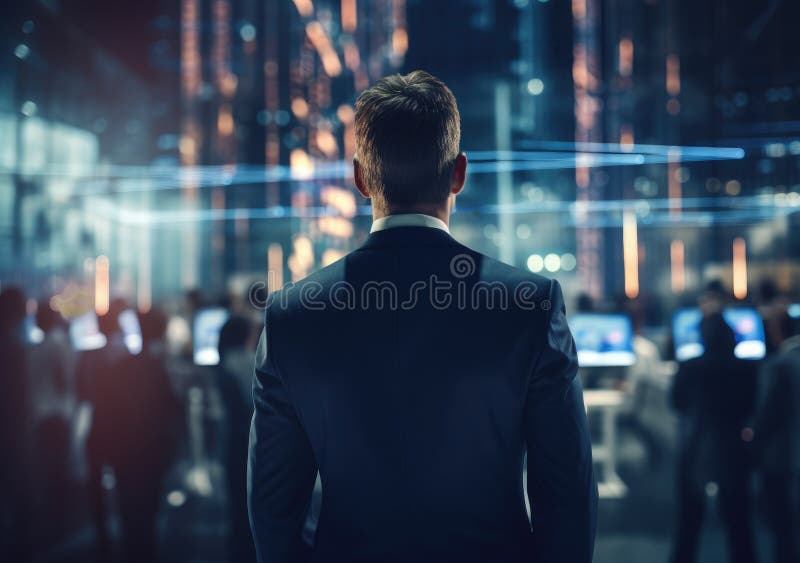 Creative Business People in Modern Office Turn Back Successful Team at ...