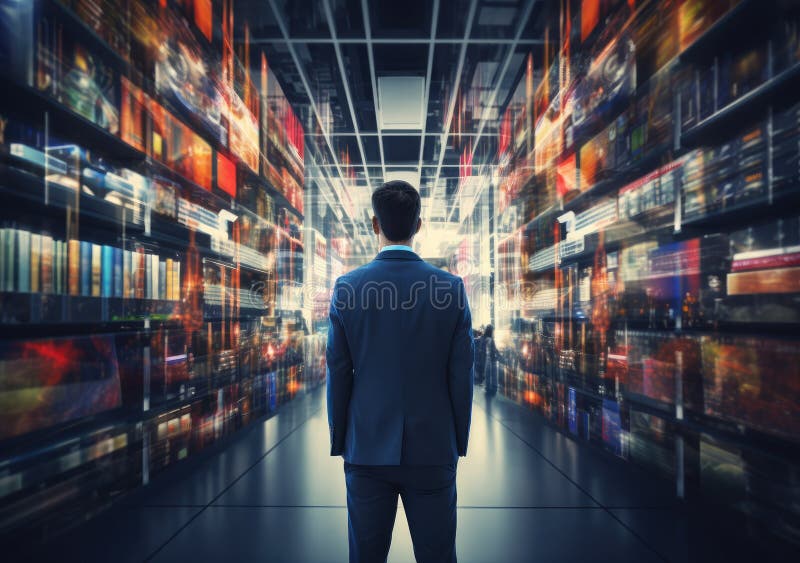 Young Man Working with Laptop, Flat Style Illustration Stock Vector ...