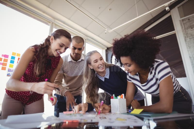 Creative Business People Planning in Office Stock Image - Image of ...