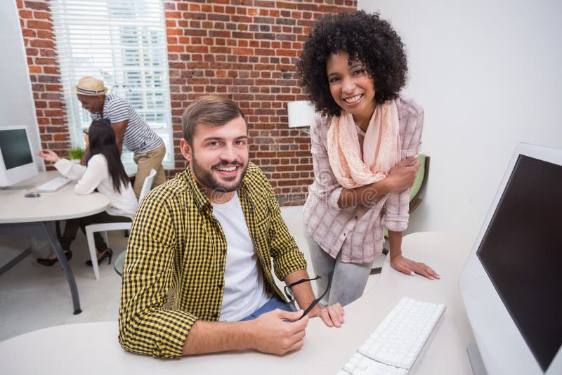 Creative Business People Using Computer Stock Photo - Image of people ...