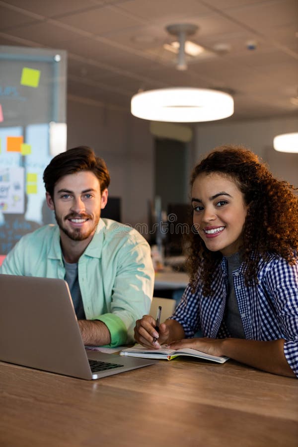 Creative Business People Working on Desk at Office Stock Photo - Image ...