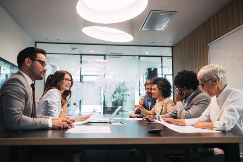 Creative Business People Working on Business Project Stock Image ...