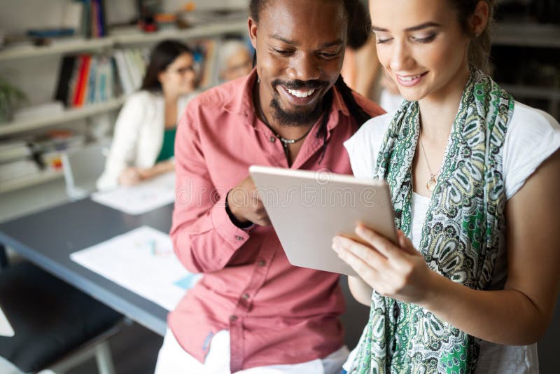 Creative Business People Working on Business Project Stock Image ...
