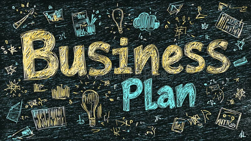 Creative Business Plan Lettering on Textured Background Stock ...