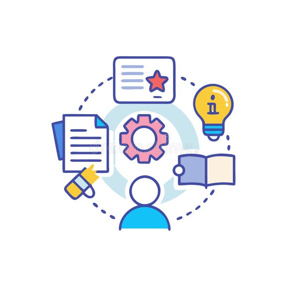 Creative Business Process Workflow in a Circle Diagram Concept Stock ...