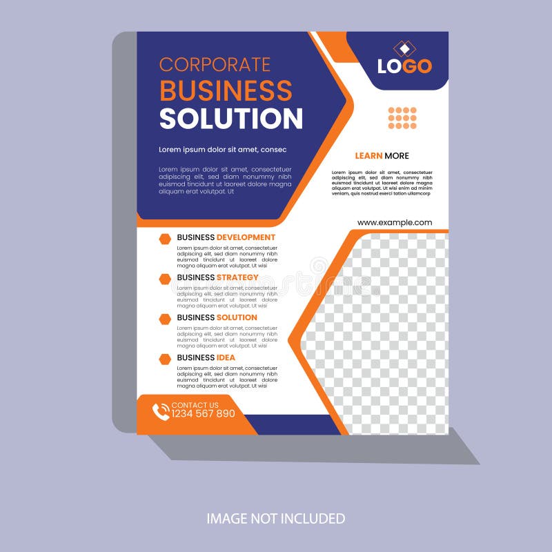 Creative Business Solution Flyer Design Stock Illustration - Illustration of poster, drawing ...