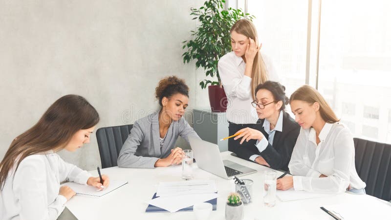 Creative Business Team Brainstorming at Group Meeting Stock Image ...