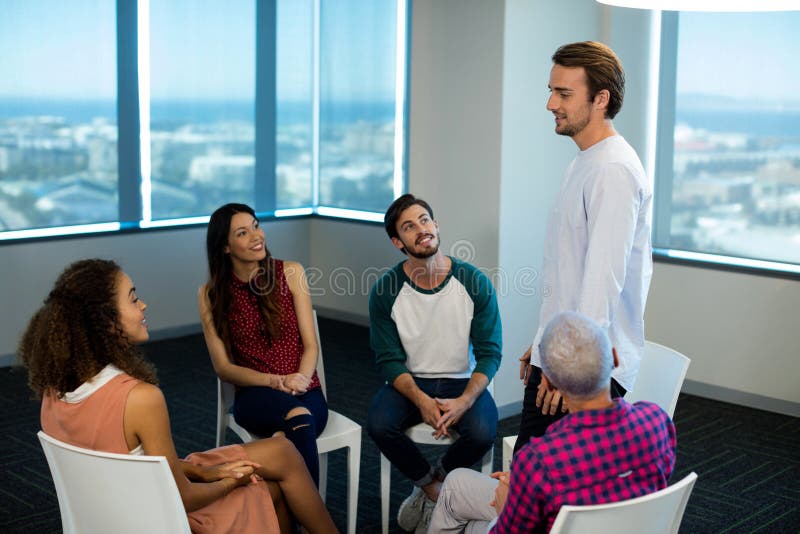Bored Creative Business Team Attending a Meeting Stock Photo - Image of ...