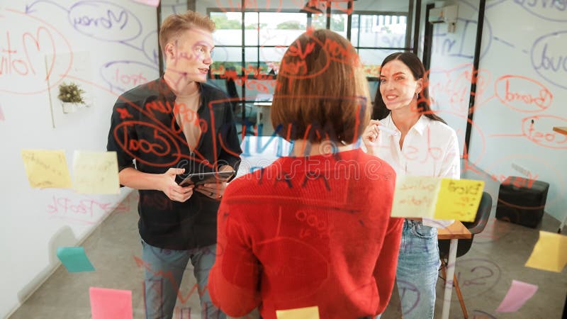 Creative Business Team Discussing about Solving Marketing Problem ...