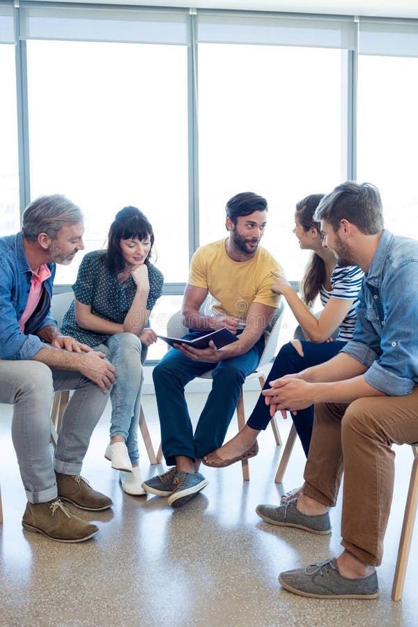 Creative Business Team Having a Discussion Stock Image - Image of ...