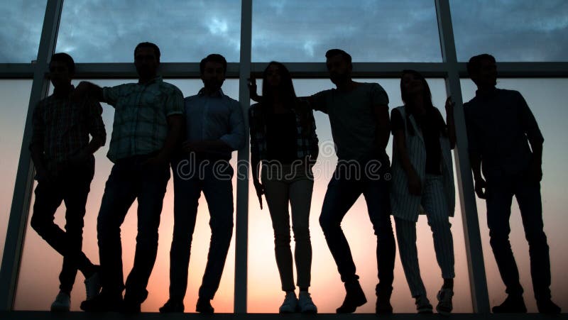 Creative Business Team Standing Near the Office Window. Stock Image ...