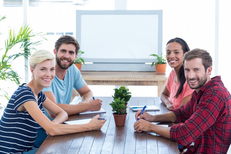 Creative Business Team Taking Notes Stock Photo - Image of adult ...