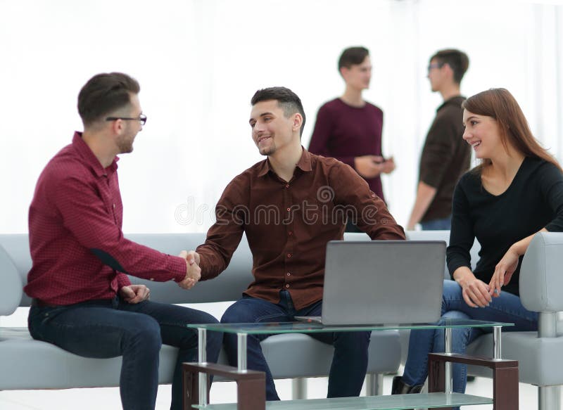 Creative Business Team Working with a Client Stock Image - Image of ...
