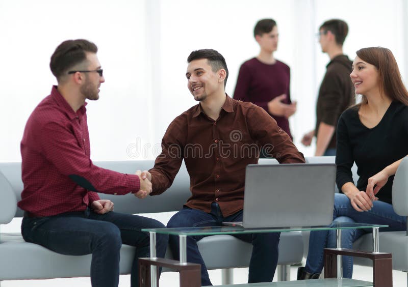 Creative Business Team Working with a Client Stock Photo - Image of ...