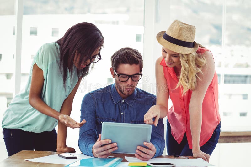 Creative Business Team Working Hard Together Stock Photo - Image of ...