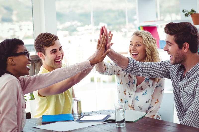 Creative Business Team Working Hard Together Stock Photo - Image of ...