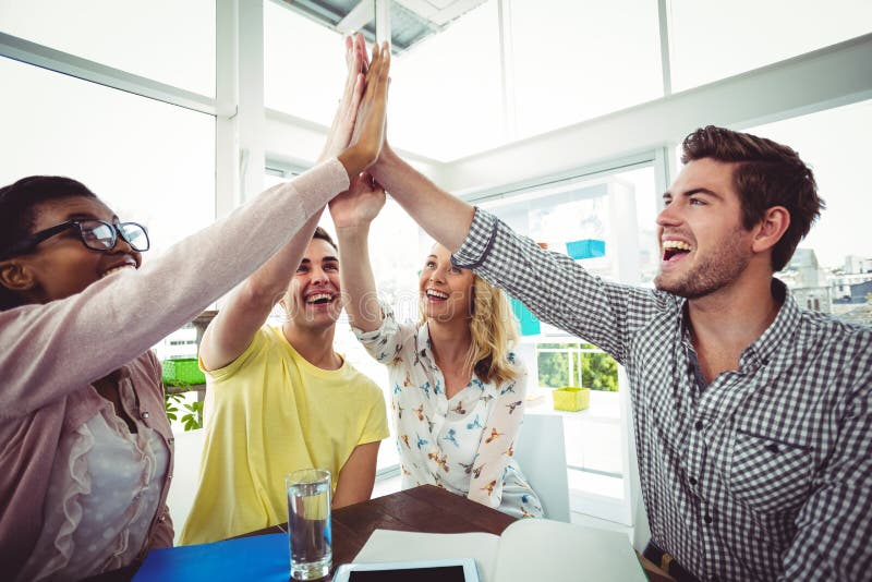 Creative Business Team Working Hard Together Stock Image - Image of ...