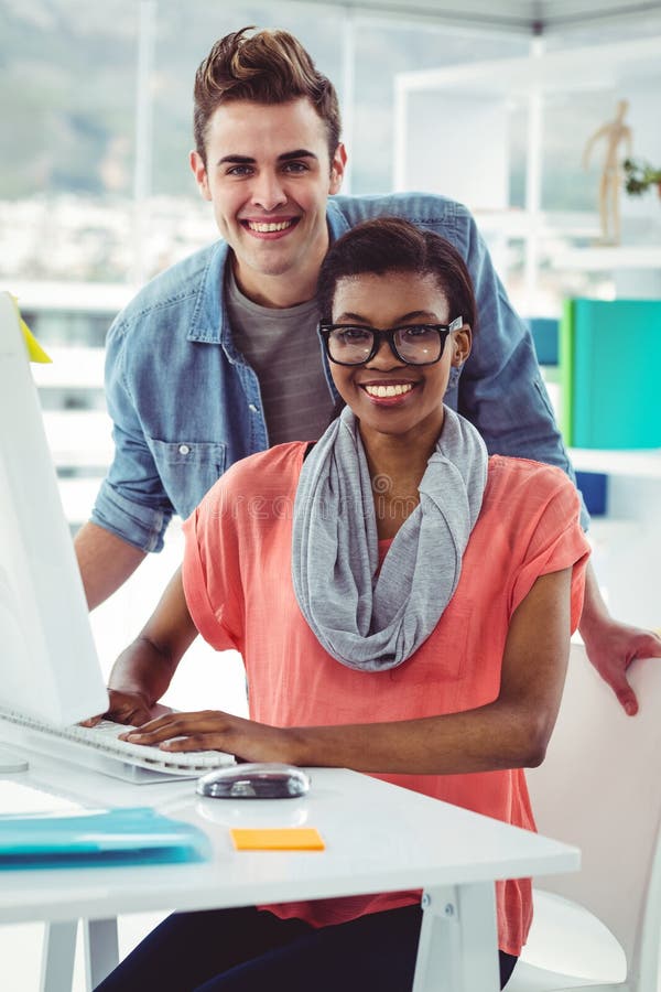 Creative Business Team Working Hard Together Stock Image - Image of ...