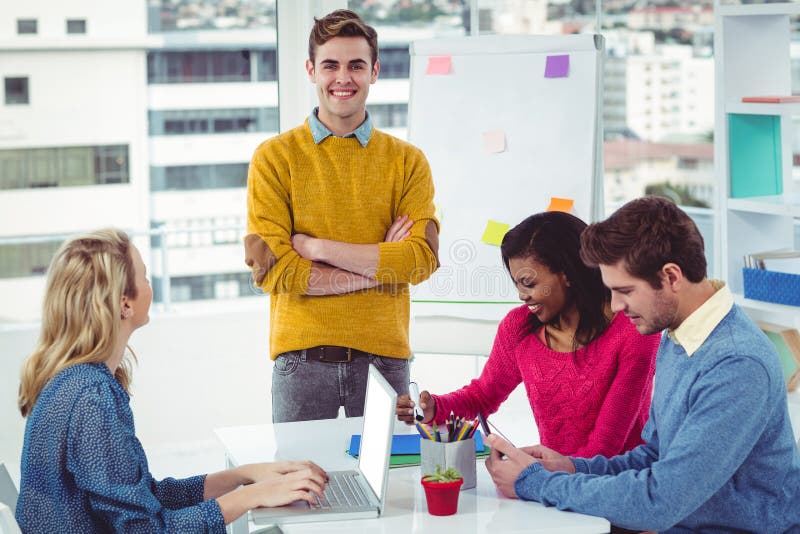 Creative Business Team Working Hard Together Stock Photo - Image of ...