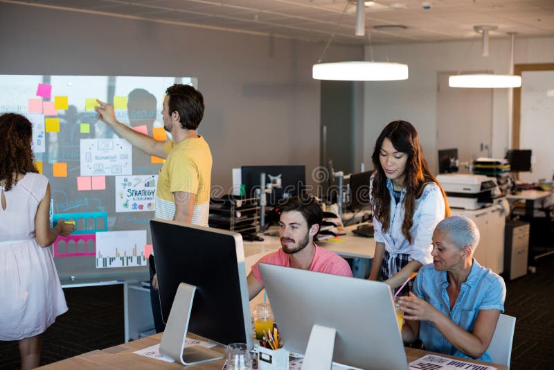 Creative Business Team Working Together Stock Photo - Image of computer ...