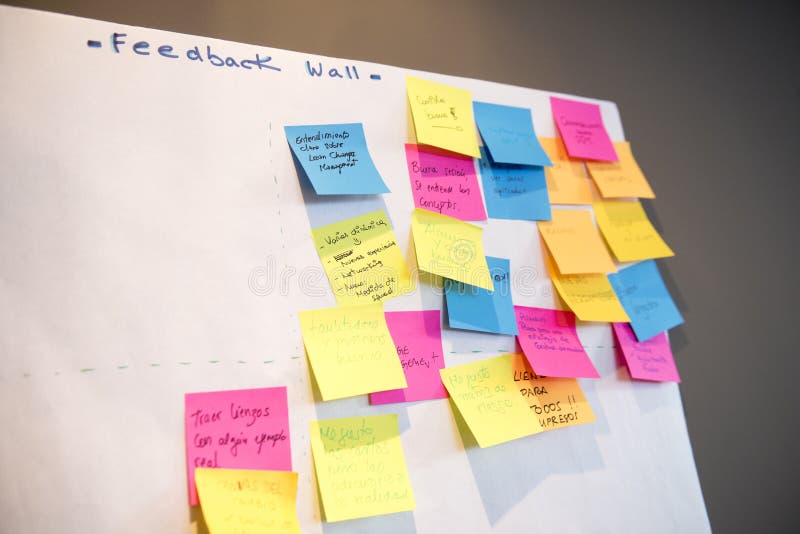 Creative Business Team Writing on Adhesive Notes in Office Stock Photo ...