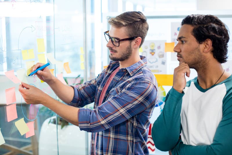 Creative Business Team Writing on the Sticky Notes Stock Photo - Image ...