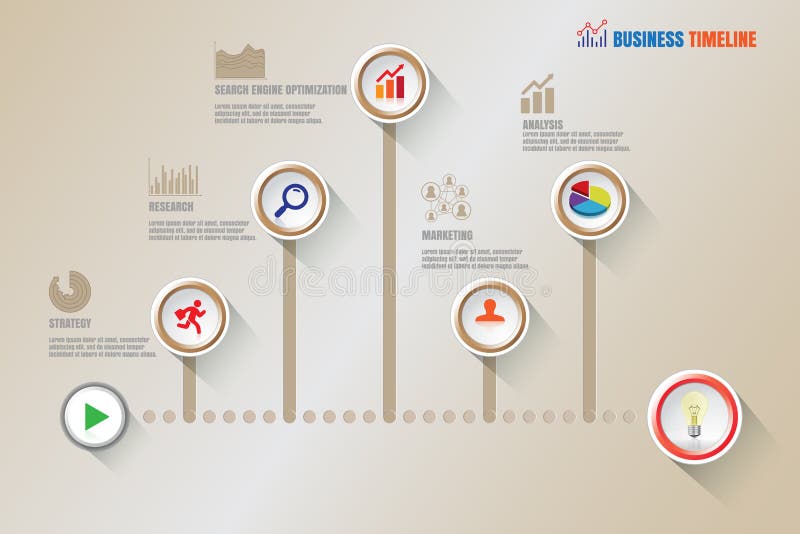Modern Business Timeline Infographic Process Template Stock Vector ...
