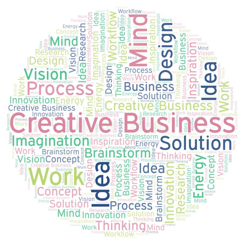Creative Business Word Cloud, Made with Text only. Stock Illustration ...