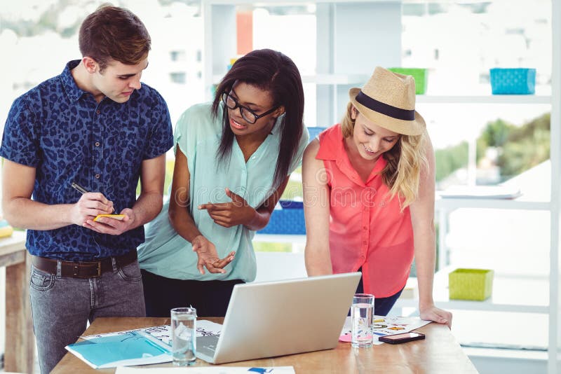 Creative Businessteam Working Hard Together Stock Image - Image of male ...