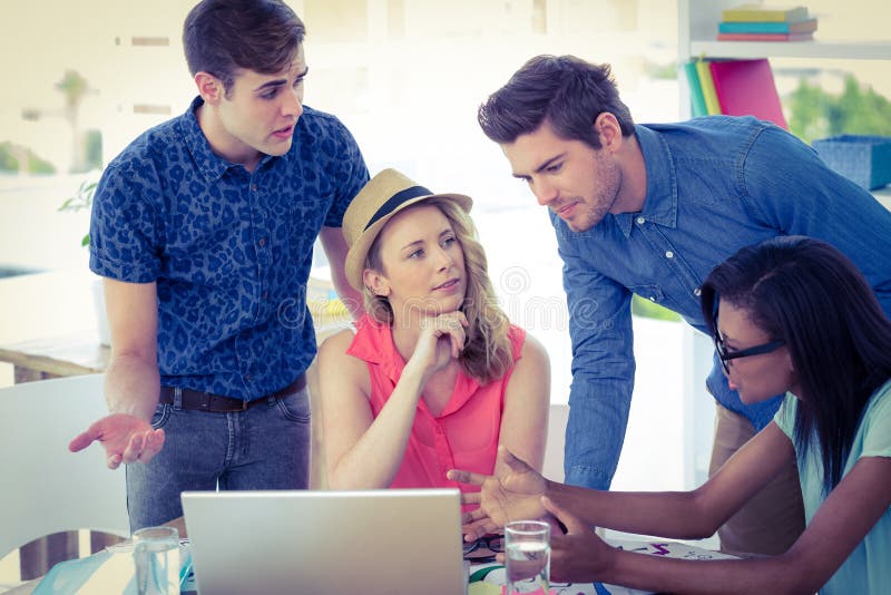 Creative Businessteam Working Hard Together Stock Photo - Image of ...