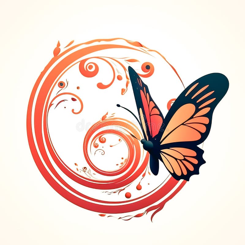 Creative Butterfly Design on a Light Background, Generative AI. Stock ...