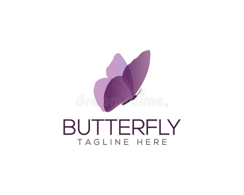 Abstract Butterfly Creative Beautiful Line Art Premium Logo. Stock ...