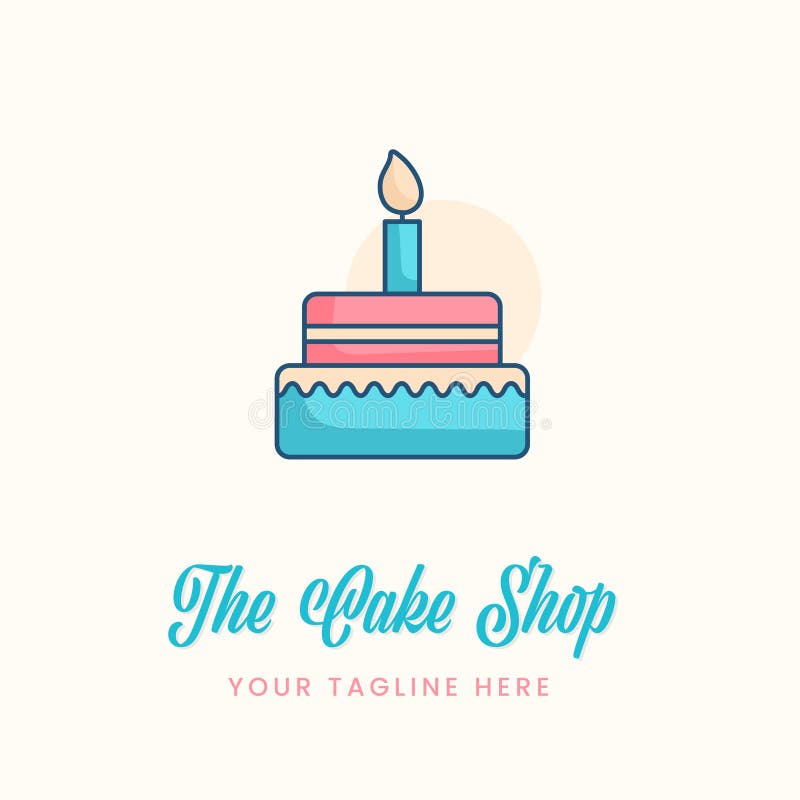 Creative Cake with Swirled Frosting and Piping Details Stock ...