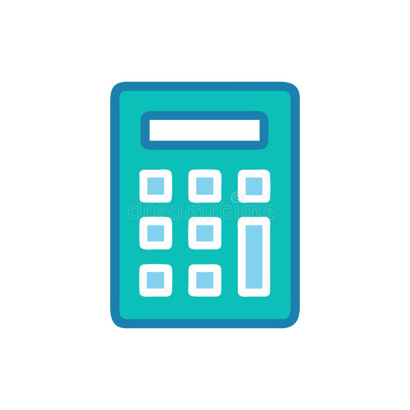 Creative Calculator Icon for Learning Stock Photo - Illustration of ...