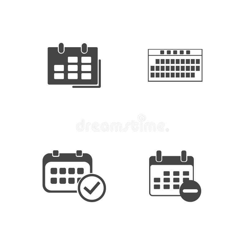 Creative Calendar Icons Set. Date Icons Set Stock Illustration ...