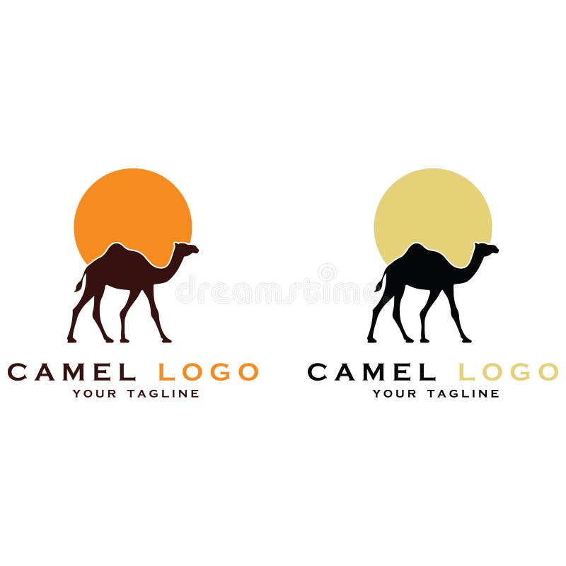 Camel Logo with Slogan Template Stock Vector - Illustration of logo ...