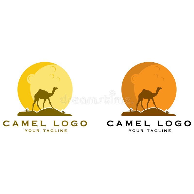 Camel Logo with Slogan Template Stock Vector - Illustration of desert ...