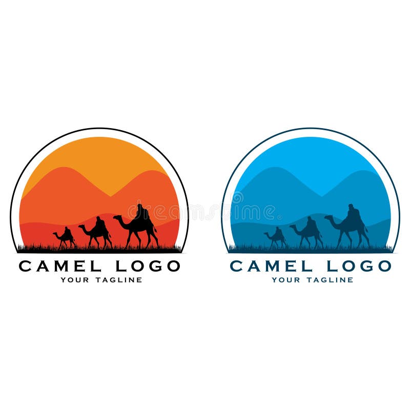 Camel Logo with Slogan Template Stock Vector - Illustration of element ...