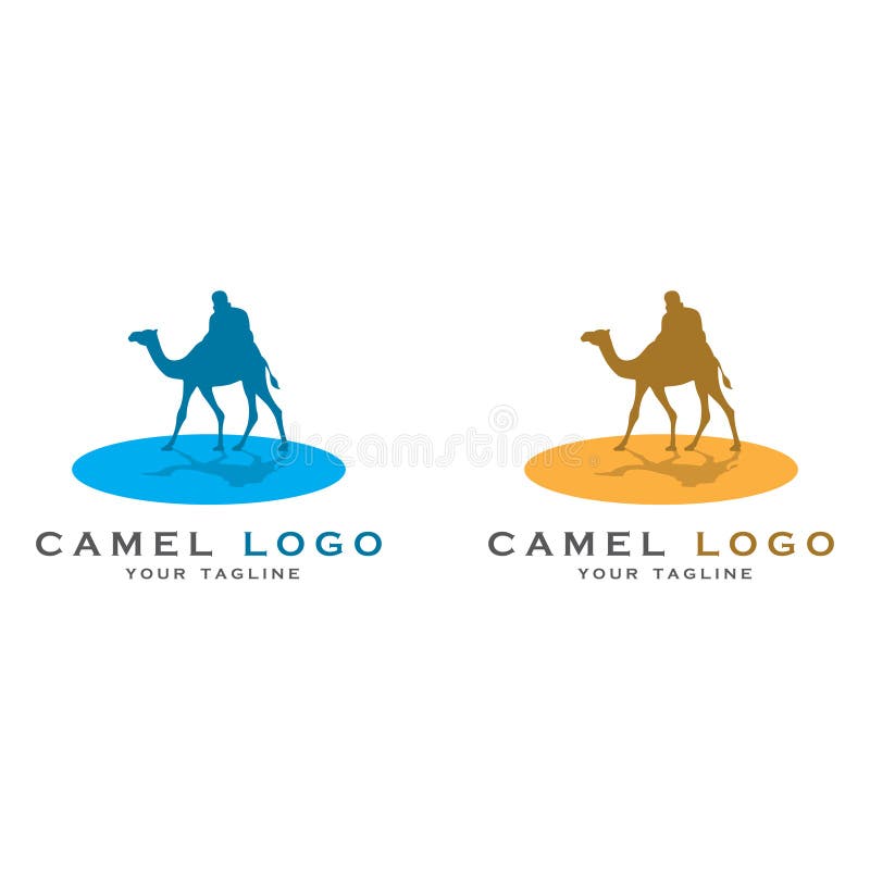 Camel Logo with Slogan Template Stock Vector - Illustration of desert ...