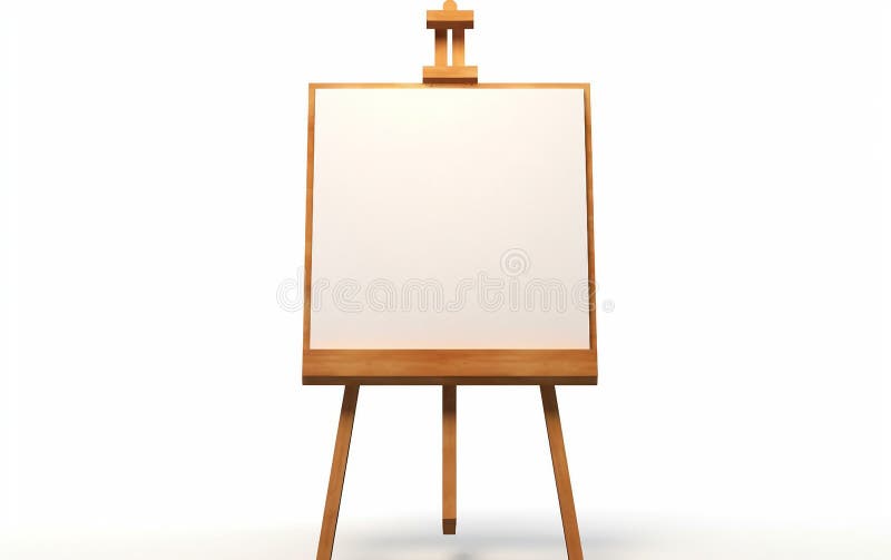 Creative Canvas Stand on White Background Stock Illustration ...