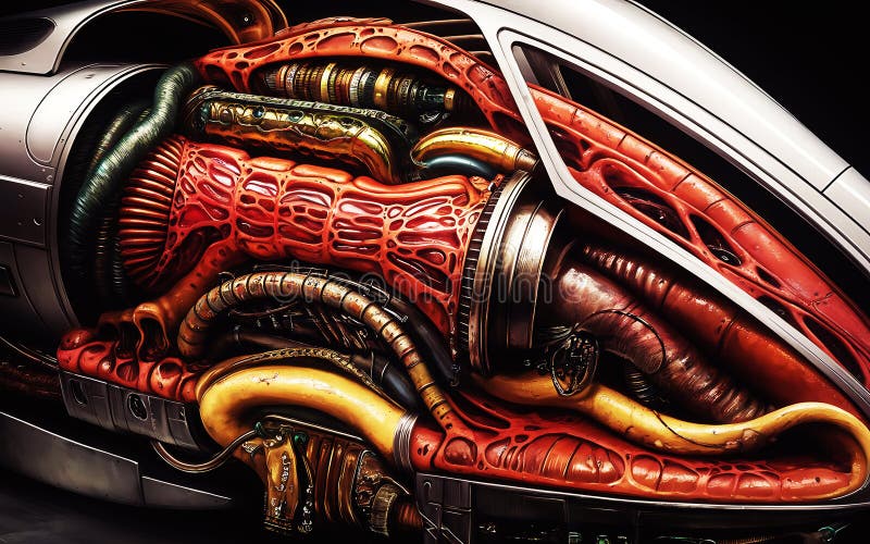 Creative Car Engine Design Like Meat Stock Photo - Image of carconcept ...