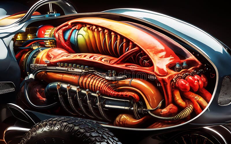 Creative Car Engine Design Like Meat Stock Image - Image of automotive ...