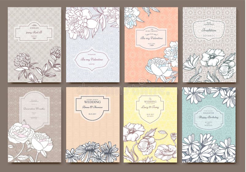 Creative Nice Card Template Stock Vector - Illustration of flower ...