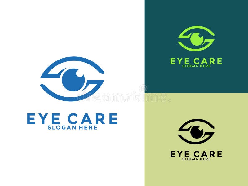 Creative Care Eye Concept Logo Design Template, Modern Eye Vision Logo ...