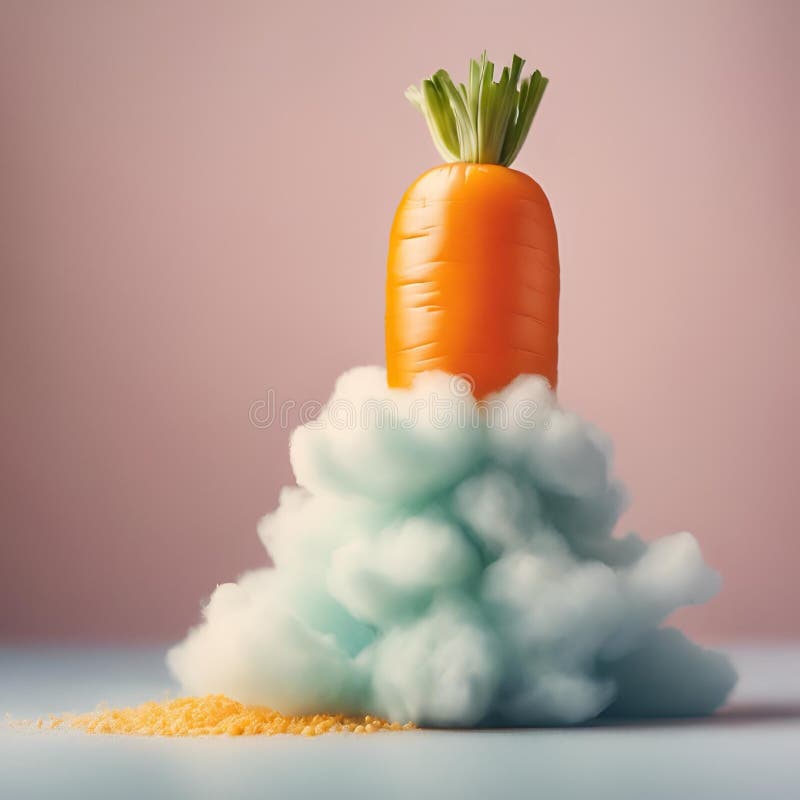 Carrot Rocket Vector Logo Cartoon. Stock Vector - Illustration of ...