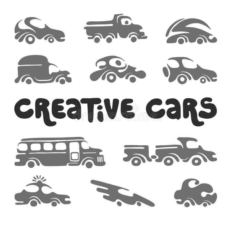 Creative Cars Design Elements Stock Vector - Illustration of design ...