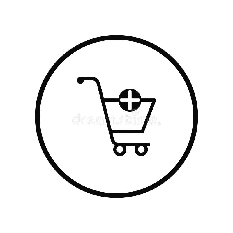 Creative Cart Icon in Circle Vector Stock Vector - Illustration of ...